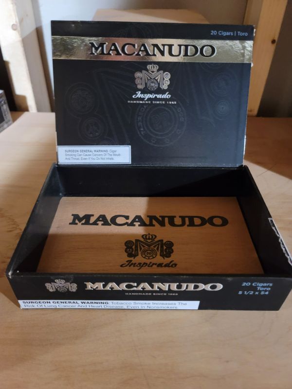 Macanudo Inspirado Black Toro Empty Cardboard Box | Smokin' Betty's Cigars