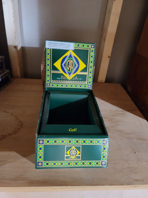 CAO Brazilia Gol Robusto Empty Cardboard Box | Smokin' Betty's Cigars