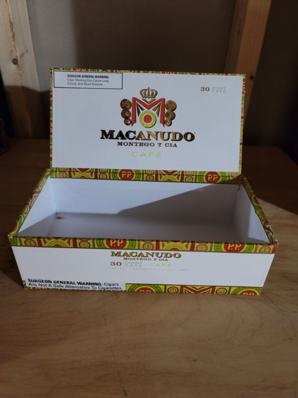 Macanudo Cafe Court Cafe Empty Cardboard Box | Smokin' Betty's Cigars