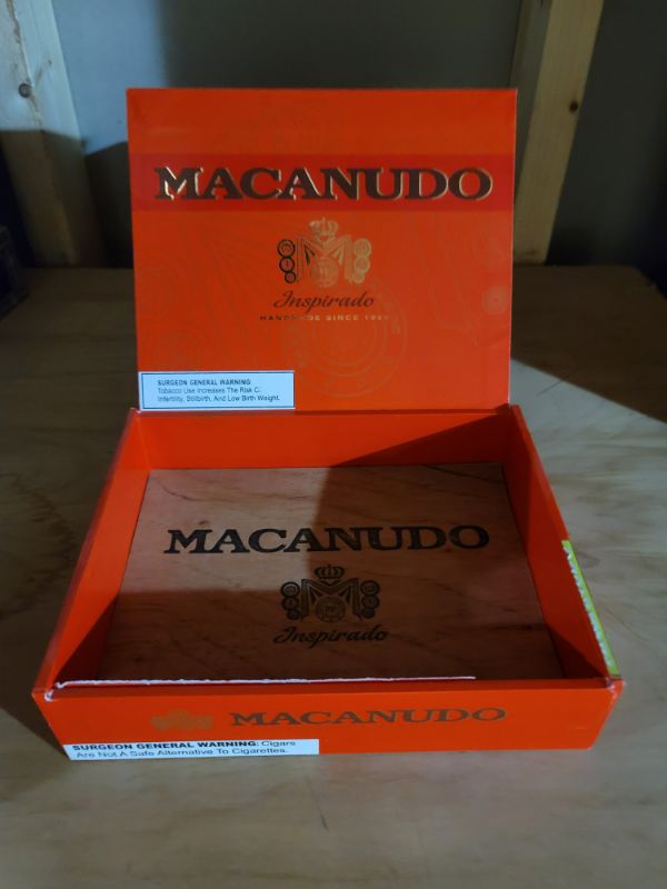 Macanudo Inspirado Orange Toro Empty Cardboard Box | Smokin' Betty's Cigars