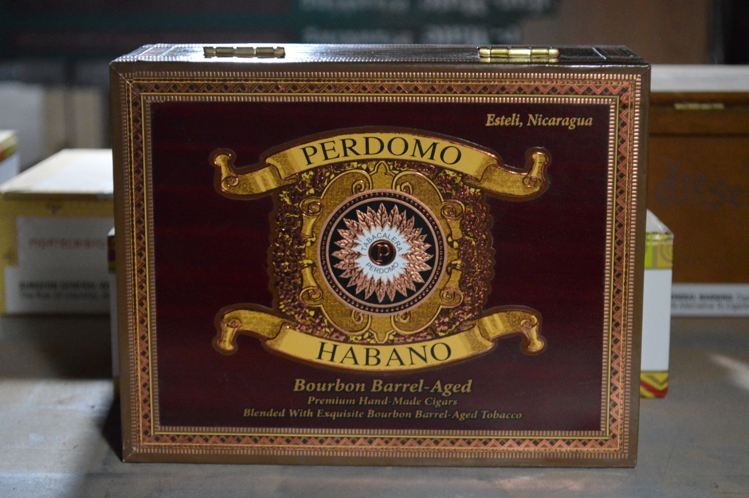 Perdomo Bourbon Barrel Aged Sungrown Robusto Empty Wooden Box | Smokin ...