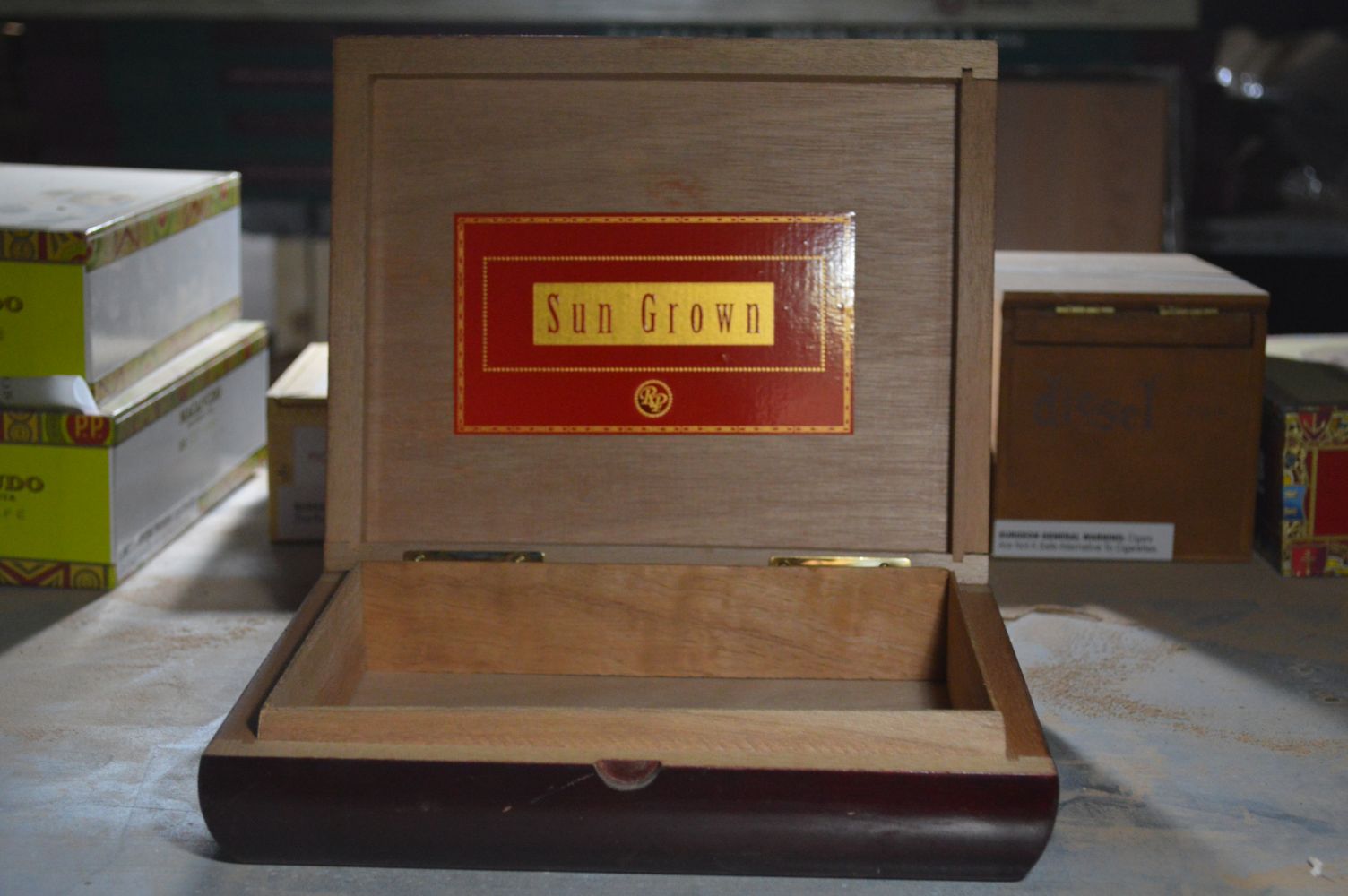 Rocky Patel Sungrown Torpedo Empty Wooden Box | Smokin' Betty's Cigars