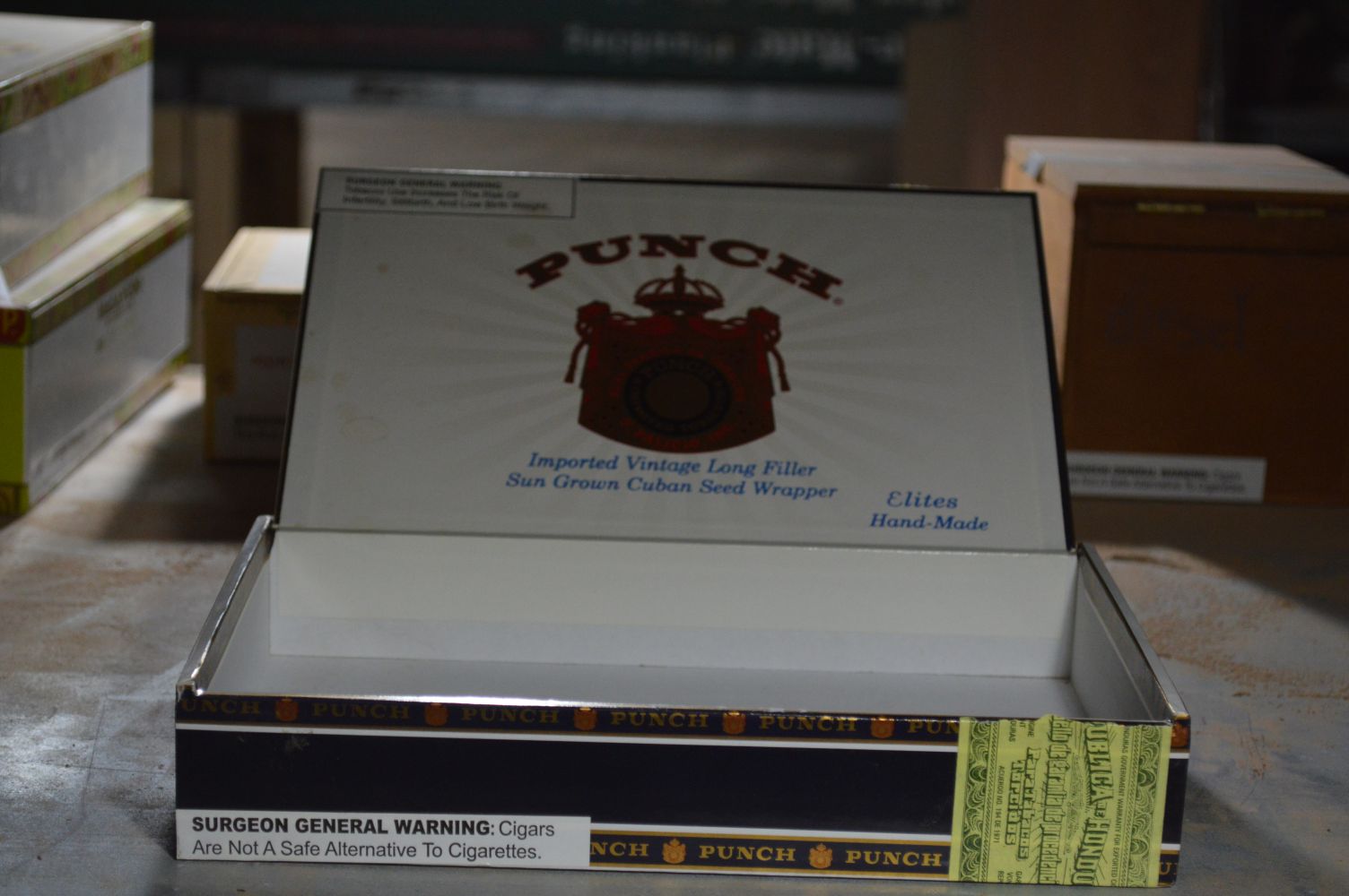 Smokin' Betty's Cigars: Punch Elites EMS Empty Cardboard Box