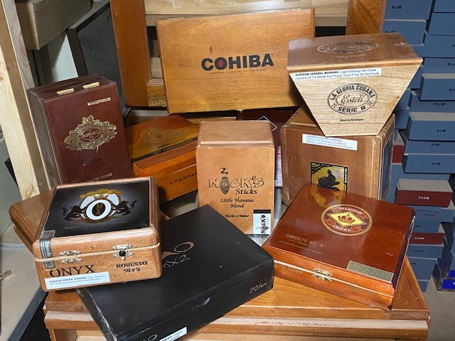 We have a large selection of empty cigar boxes, both wooden and ...